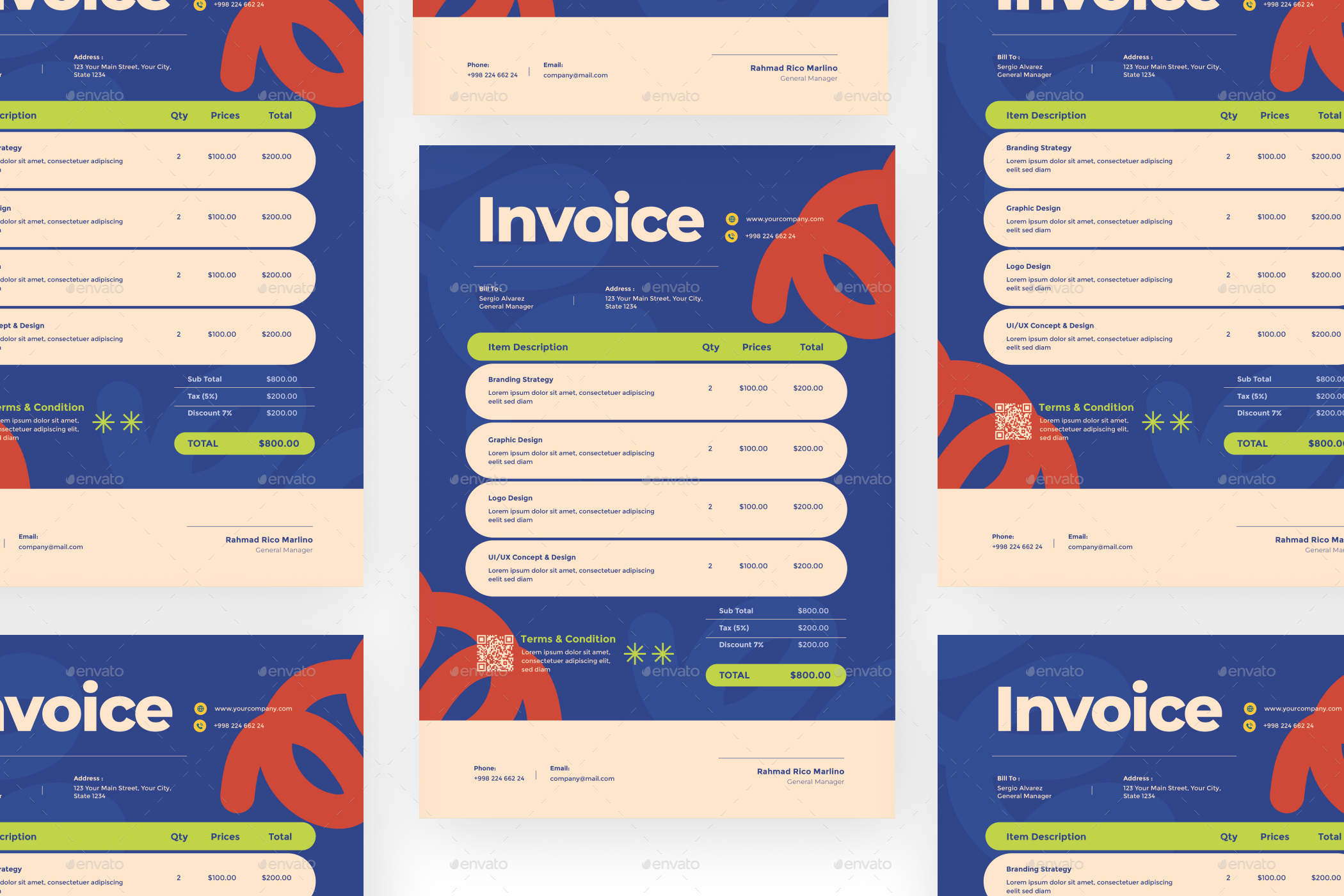 Blue Fluid - Invoice, Print Templates | GraphicRiver