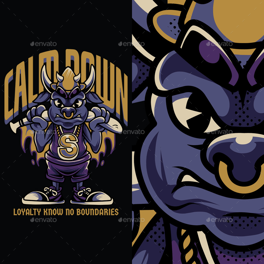 Calm Down T-Shirt Design Template, T-Shirts | GraphicRiver