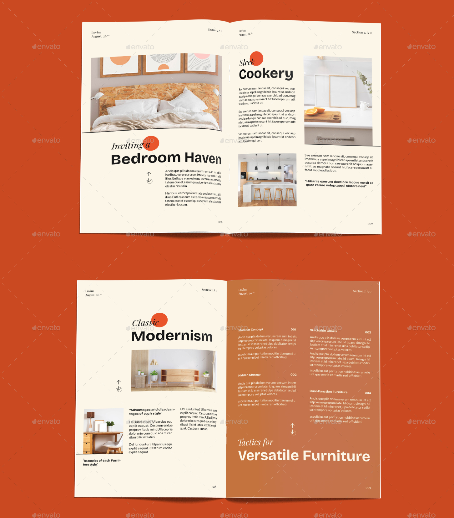 Brown Orange Minimals Magazine Information, Print Templates | GraphicRiver