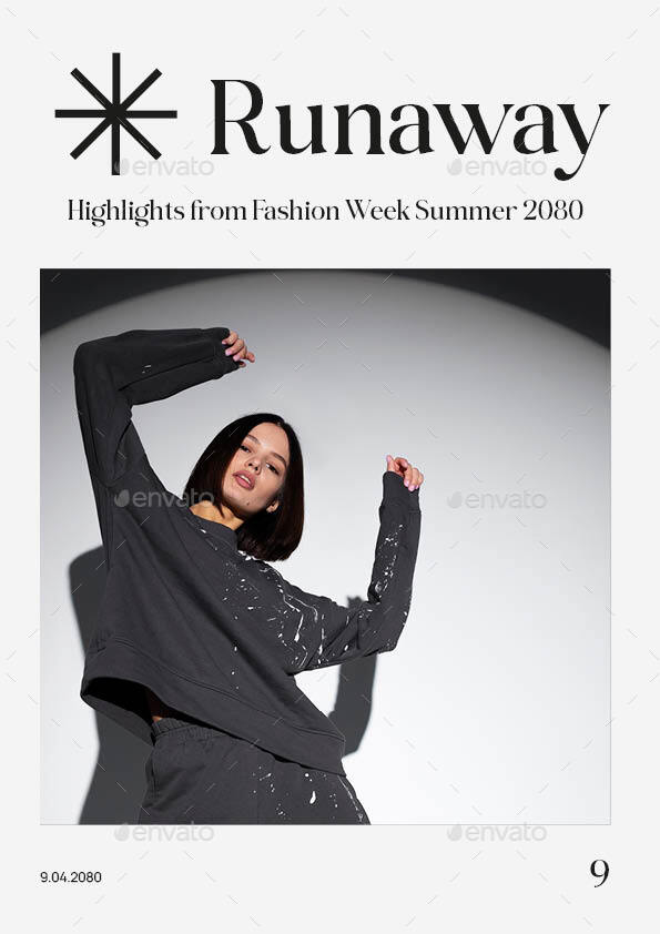 Black White Creative Fashion Magazine, Print Templates | GraphicRiver
