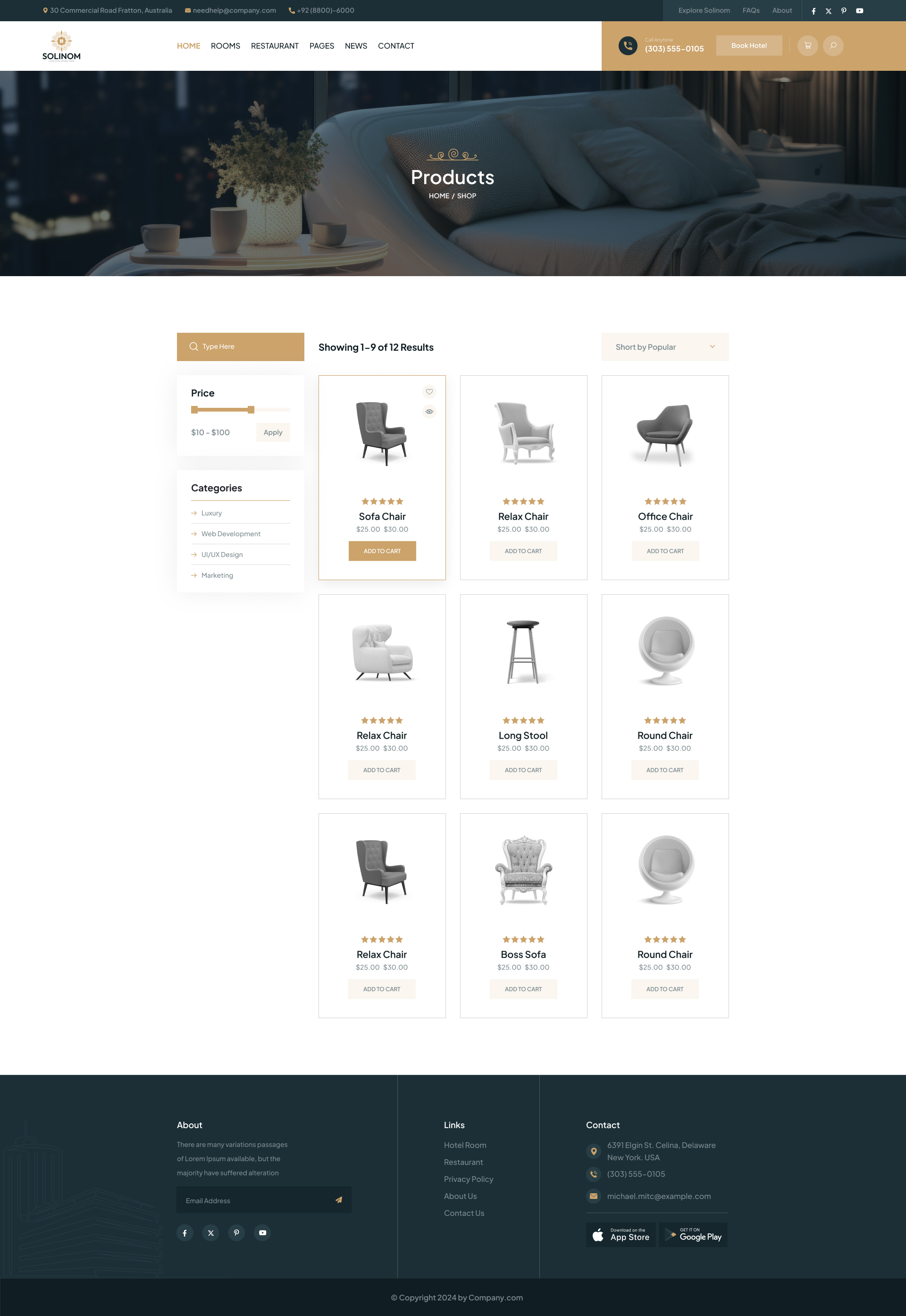 Solinom - Hotel Booking Figma Template by Layerdrops | ThemeForest