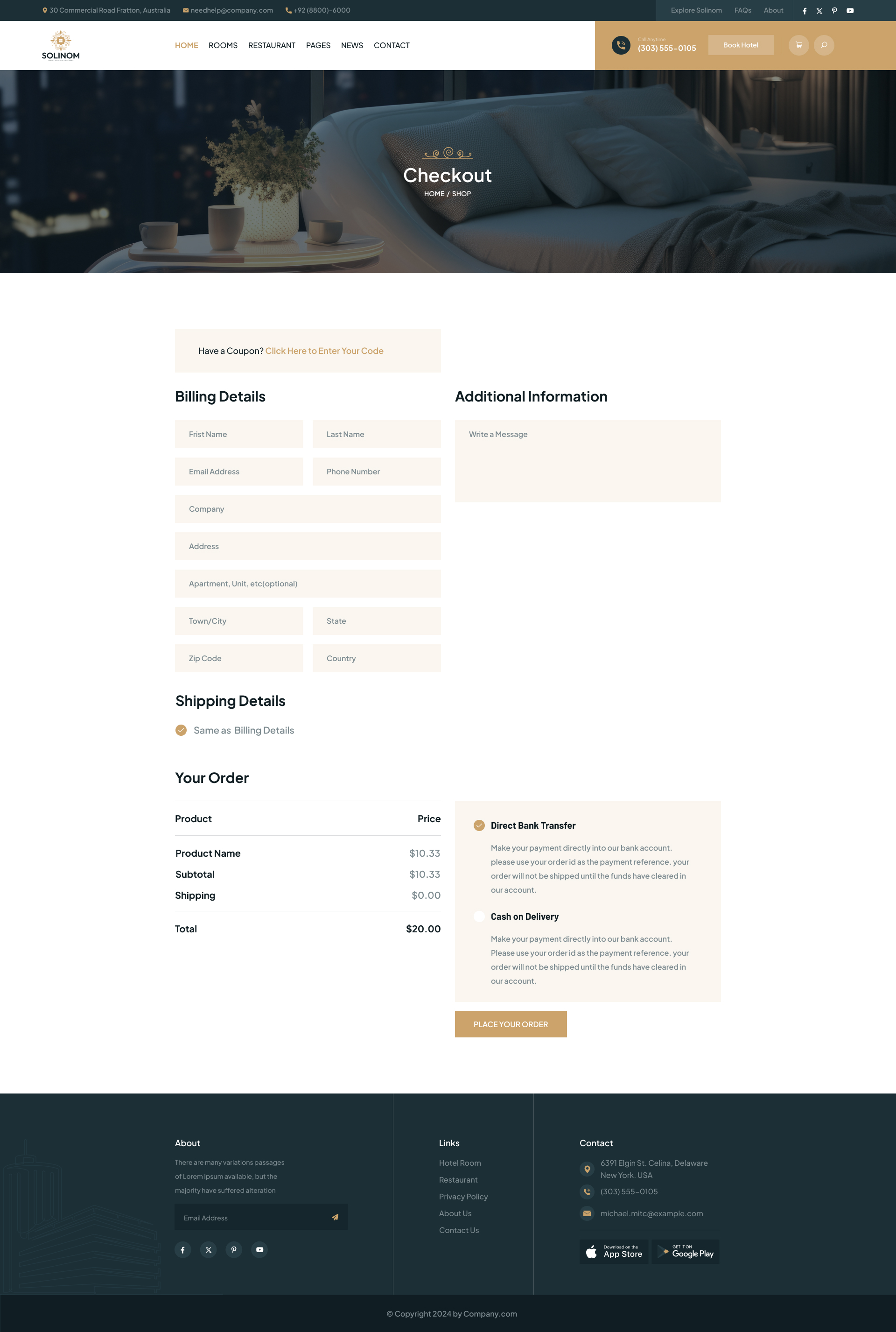 Solinom - Hotel Booking Figma Template by Layerdrops | ThemeForest