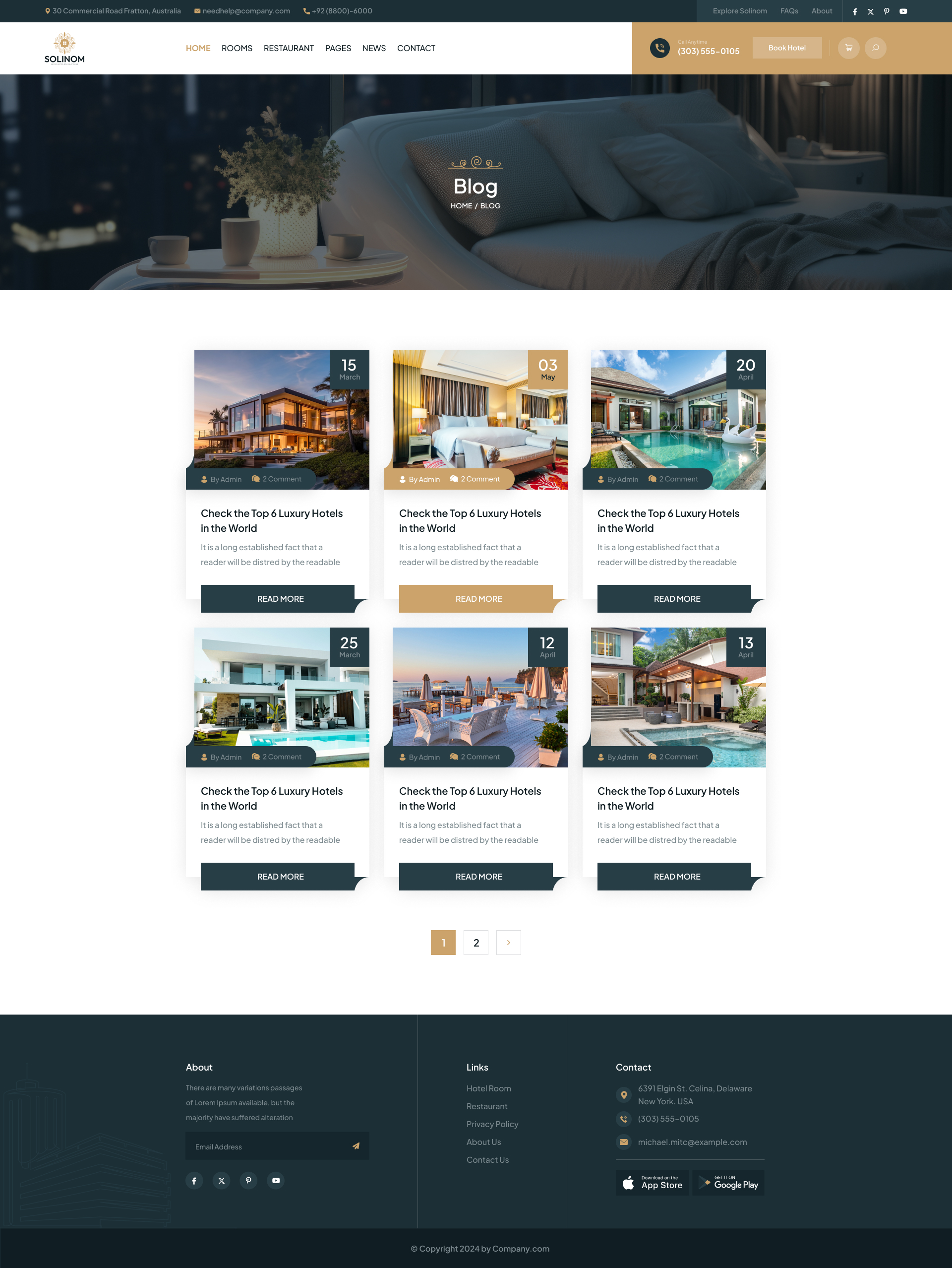 Solinom - Hotel Booking Figma Template by Layerdrops | ThemeForest