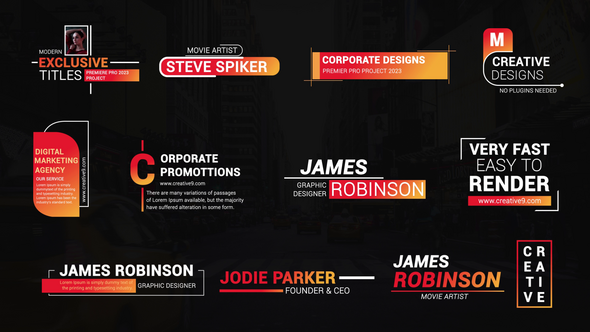 Modern Lower Third Titles, Premiere Pro Templates | VideoHive