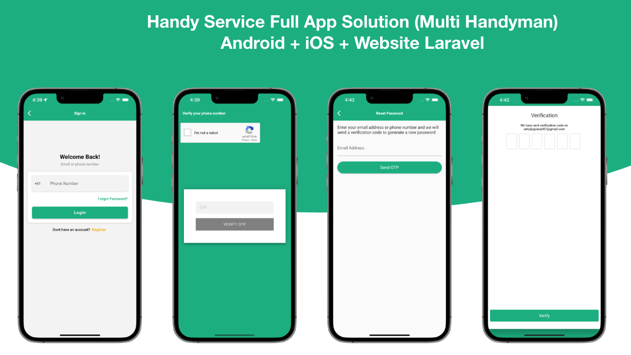 Flutter Handy service - On-Demand Home Services & Shopping Android+iOS ...