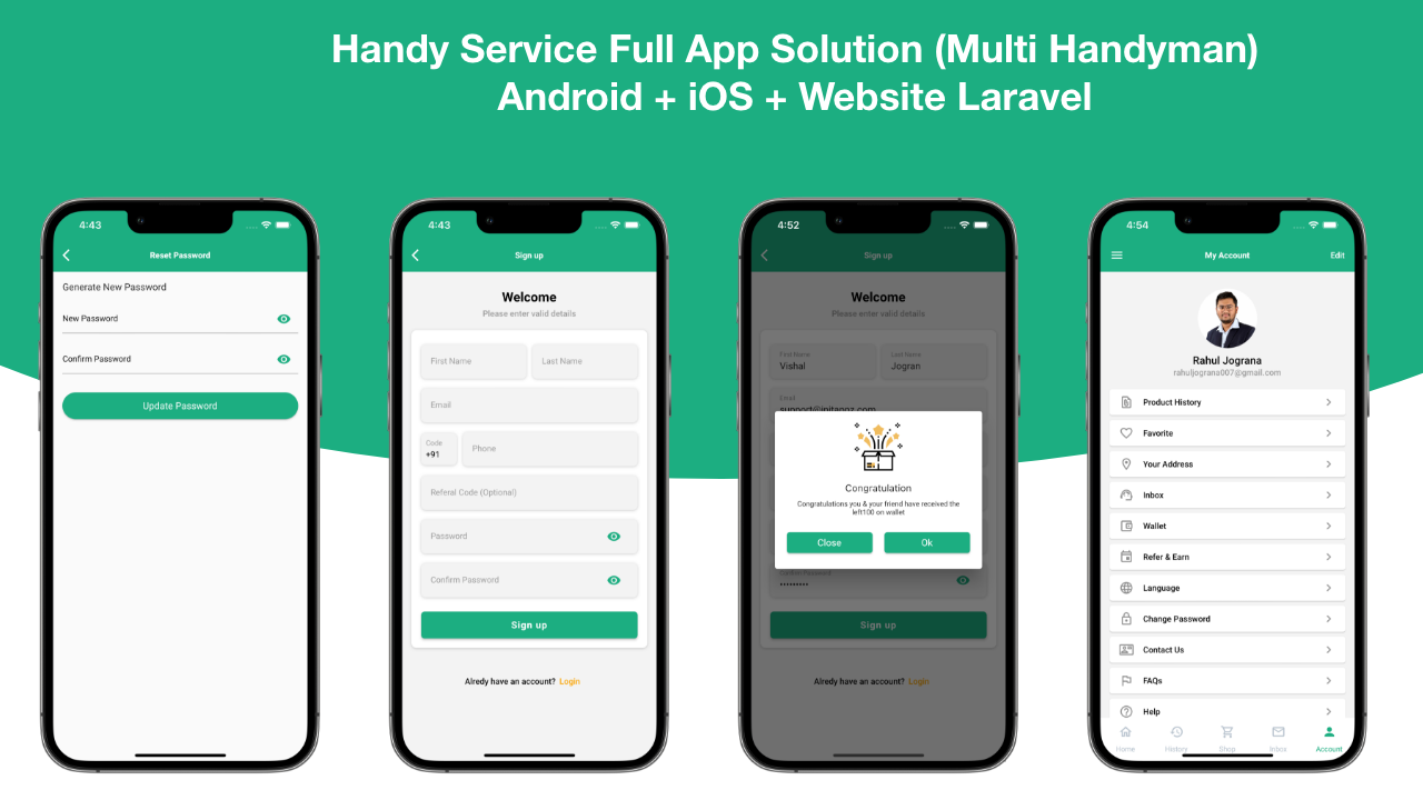 Flutter Handy service - On-Demand Home Services & Shopping Android+iOS ...