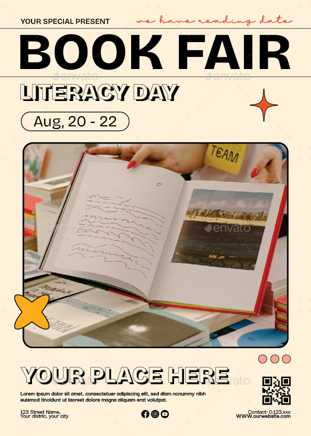 Book Fair Flyer, Print Templates | GraphicRiver