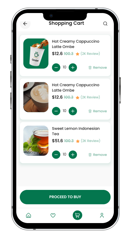 Ombe - Flutter Coffee Shop Mobile App Template by DexignZone | CodeCanyon