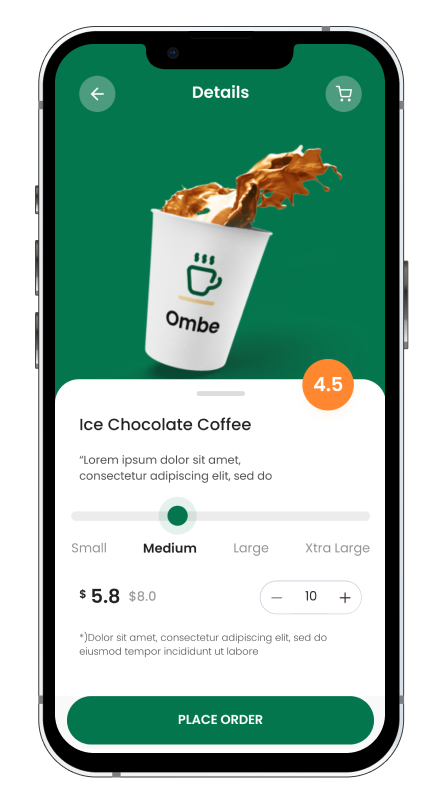 Ombe - Flutter Coffee Shop Mobile App Template by DexignZone | CodeCanyon