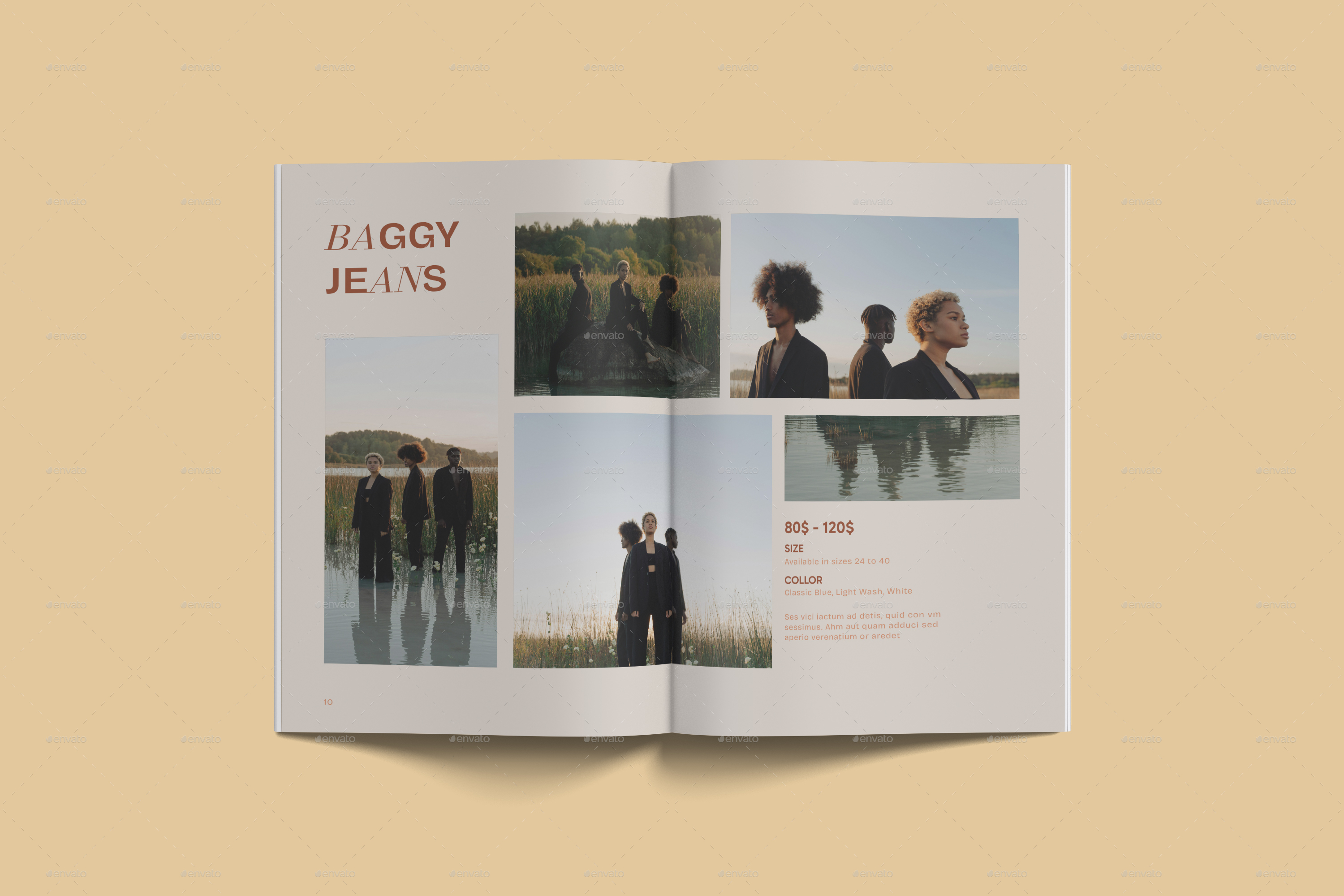 Cream Brown Modern Minimalist Fashion Magazine, Print Templates ...