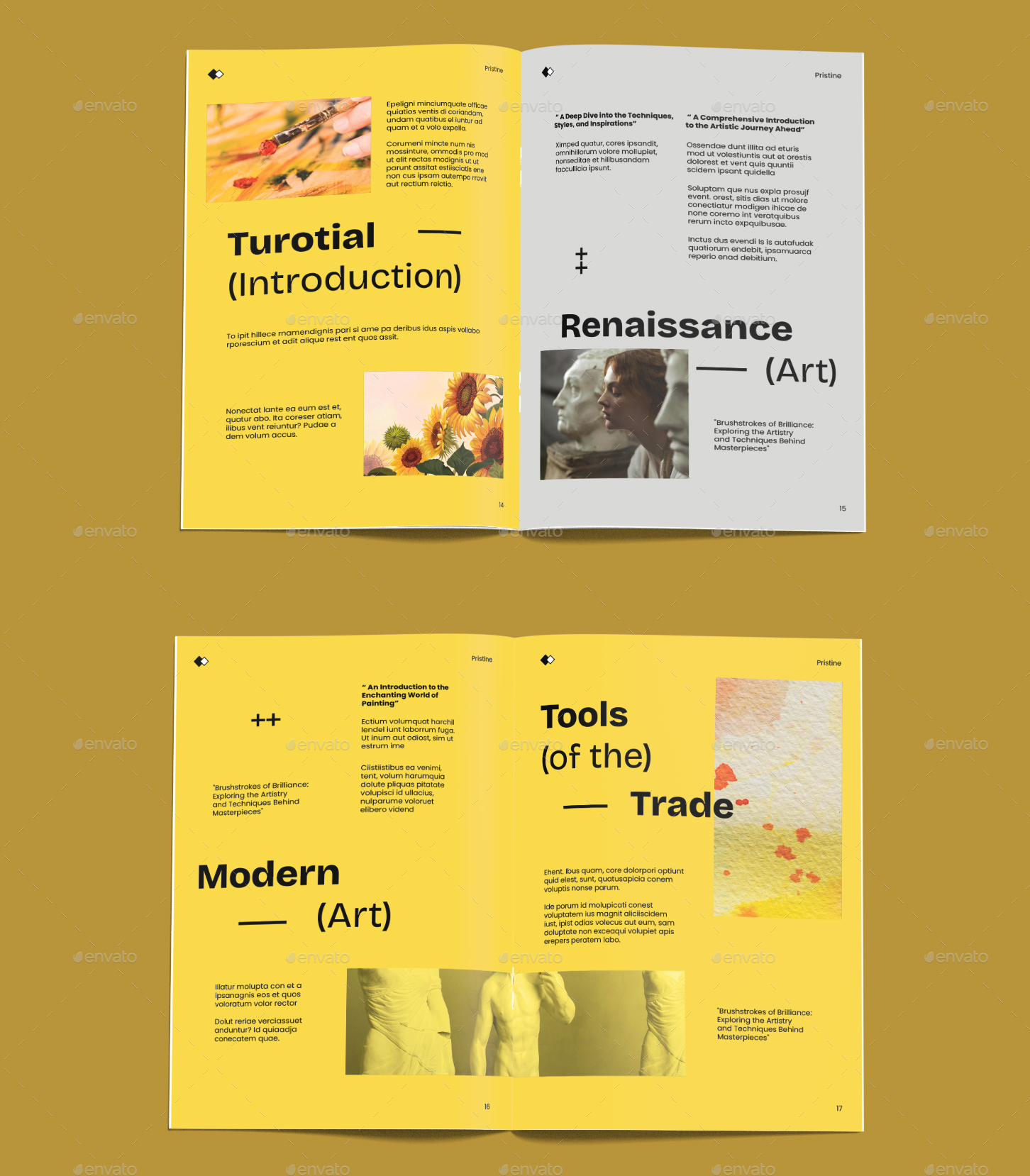 Yellow Grey Minimalism Creative Magazine Information, Print Templates