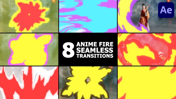 Anime Fire Seamless Transitions | After Effects, After Effects Project ...