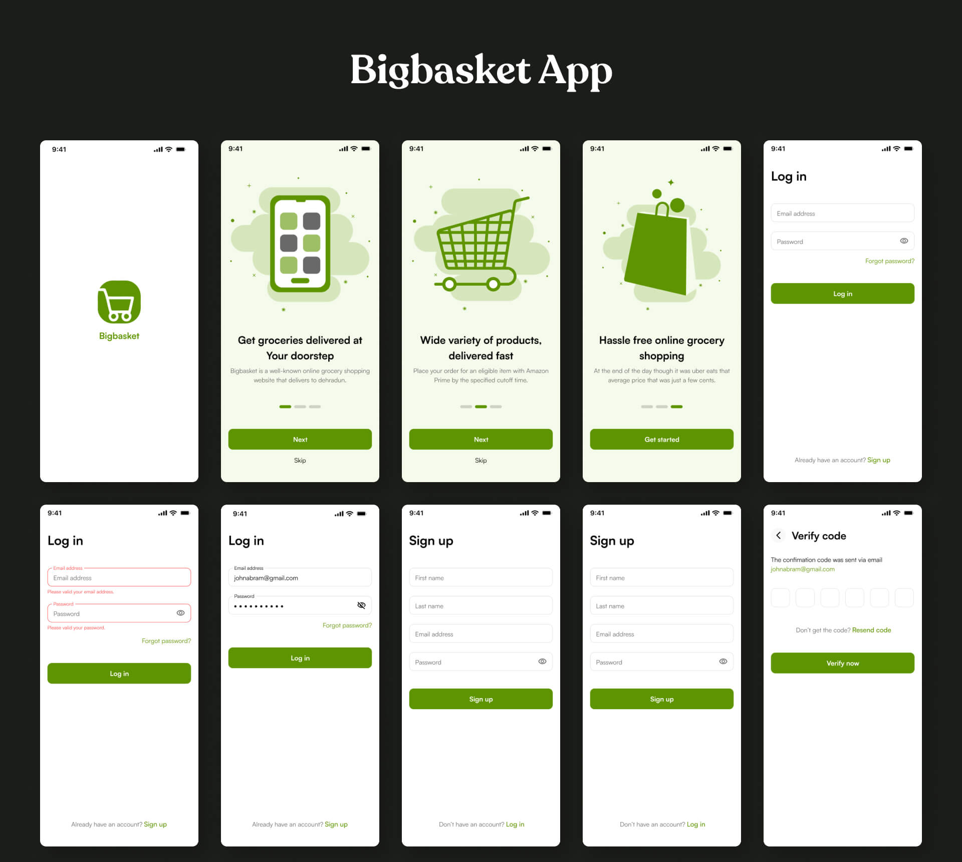 BigBasket UI template | Ecommerce App in Flutter | FreshCart App ...