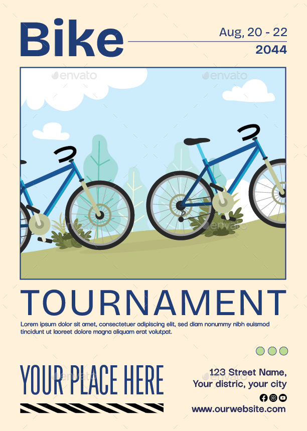 Bike Tournament Flyer, Print Templates | GraphicRiver