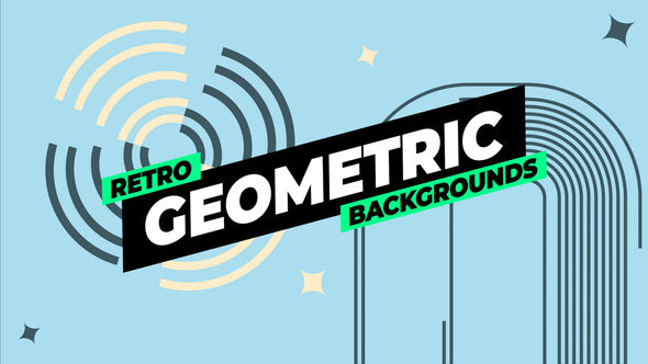 Retro Geometric Backgrounds, After Effects Project Files | VideoHive