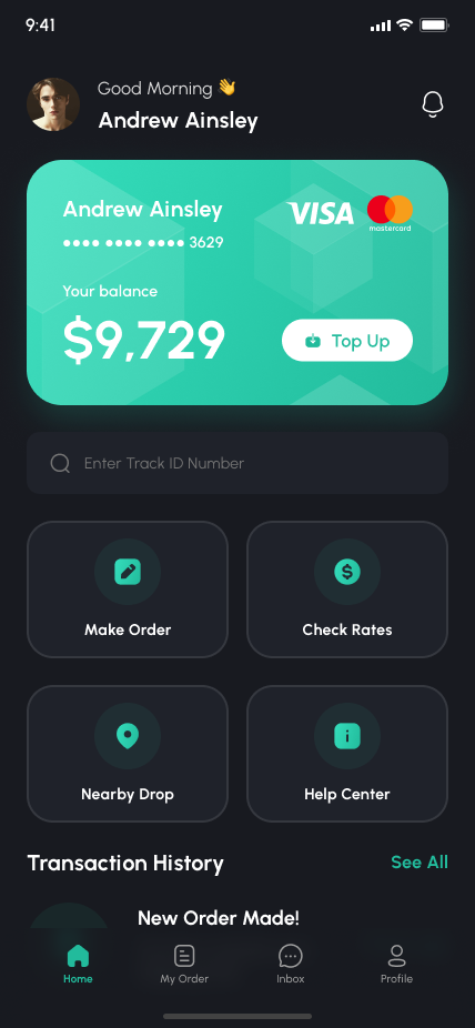 Saska Pro - Shipping & Delivery React Native CLI App Ui Kit by lalaWeb