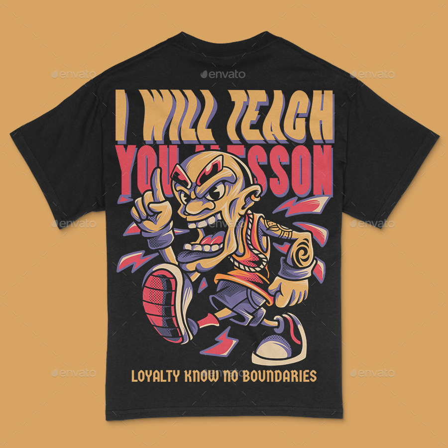 Teach You a Lesson T-Shirt Design Template, T-Shirts | GraphicRiver