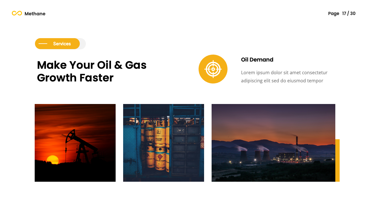 Methane - Oil and Gas PowerPoint Template, Presentation Templates ...