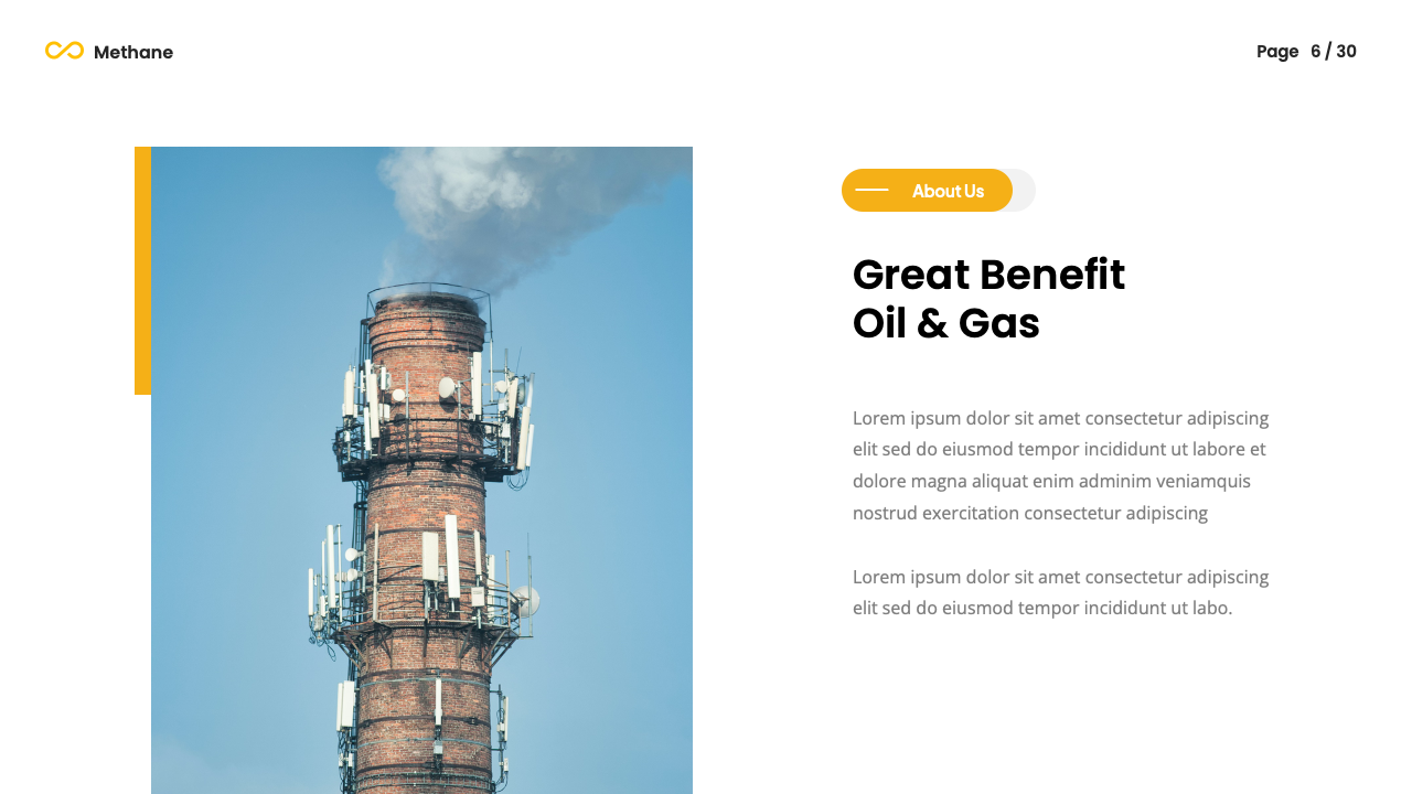 Methane - Oil and Gas PowerPoint Template, Presentation Templates ...