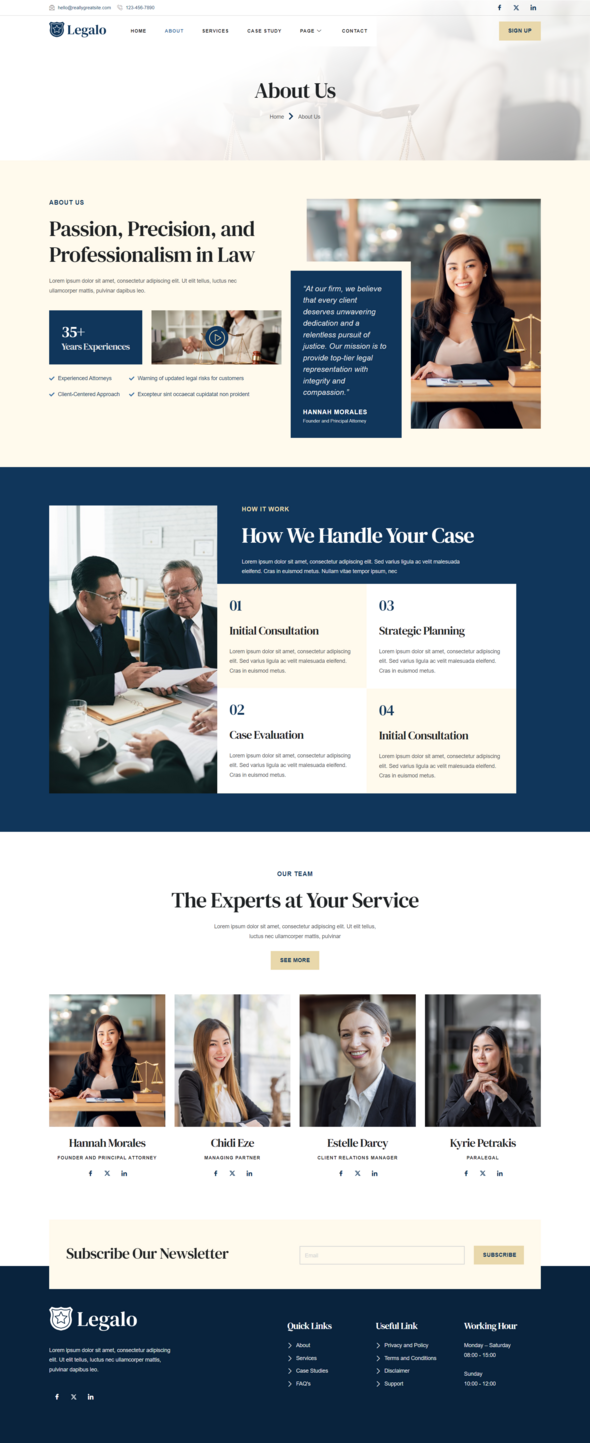 Legalo - Lawyer Attorney and Law Firm Elementor Template Kit by ...