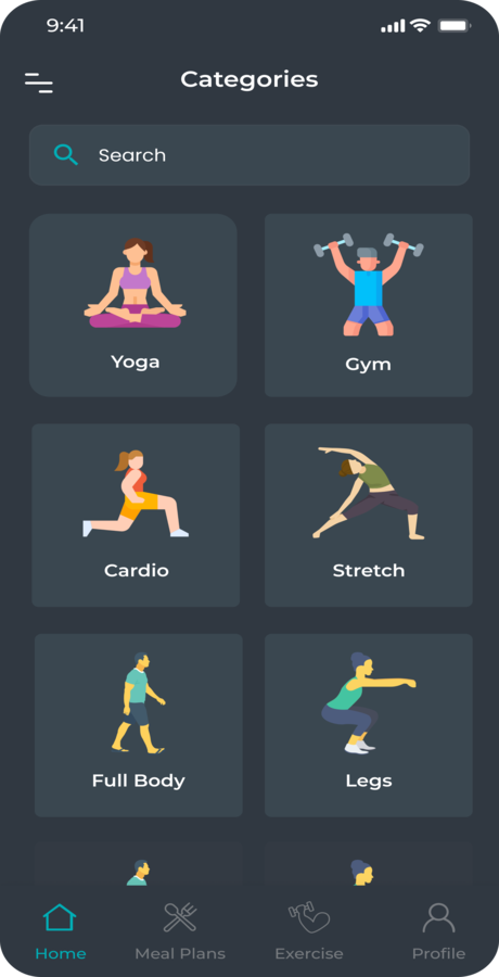 FitMeal ANDROID + IOS + FIGMA + XD | UI Kit | Flutter | Fitness & Meal ...