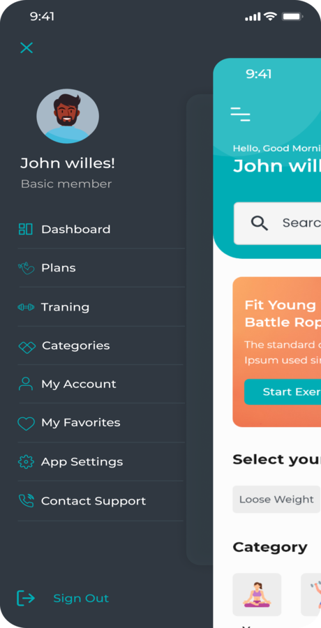 FitMeal ANDROID + IOS + FIGMA + XD | UI Kit | Flutter | Fitness & Meal ...