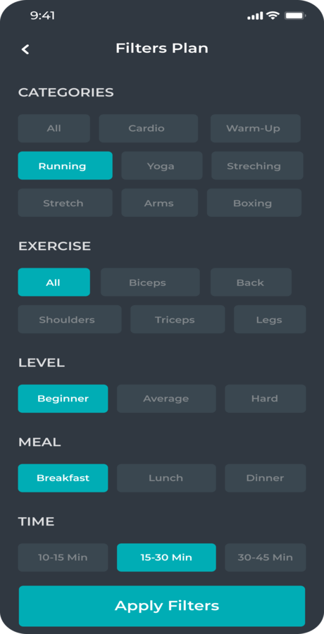 FitMeal ANDROID + IOS + FIGMA + XD | UI Kit | Flutter | Fitness & Meal ...