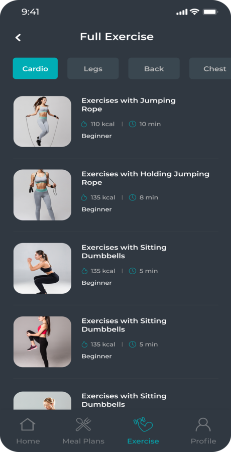 FitMeal ANDROID + IOS + FIGMA + XD | UI Kit | Flutter | Fitness & Meal ...