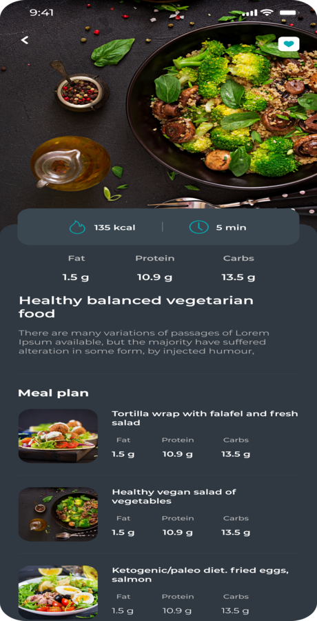 FitMeal ANDROID + IOS + FIGMA + XD | UI Kit | Flutter | Fitness & Meal ...