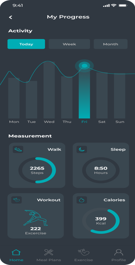 FitMeal ANDROID + IOS + FIGMA + XD | UI Kit | Flutter | Fitness & Meal ...