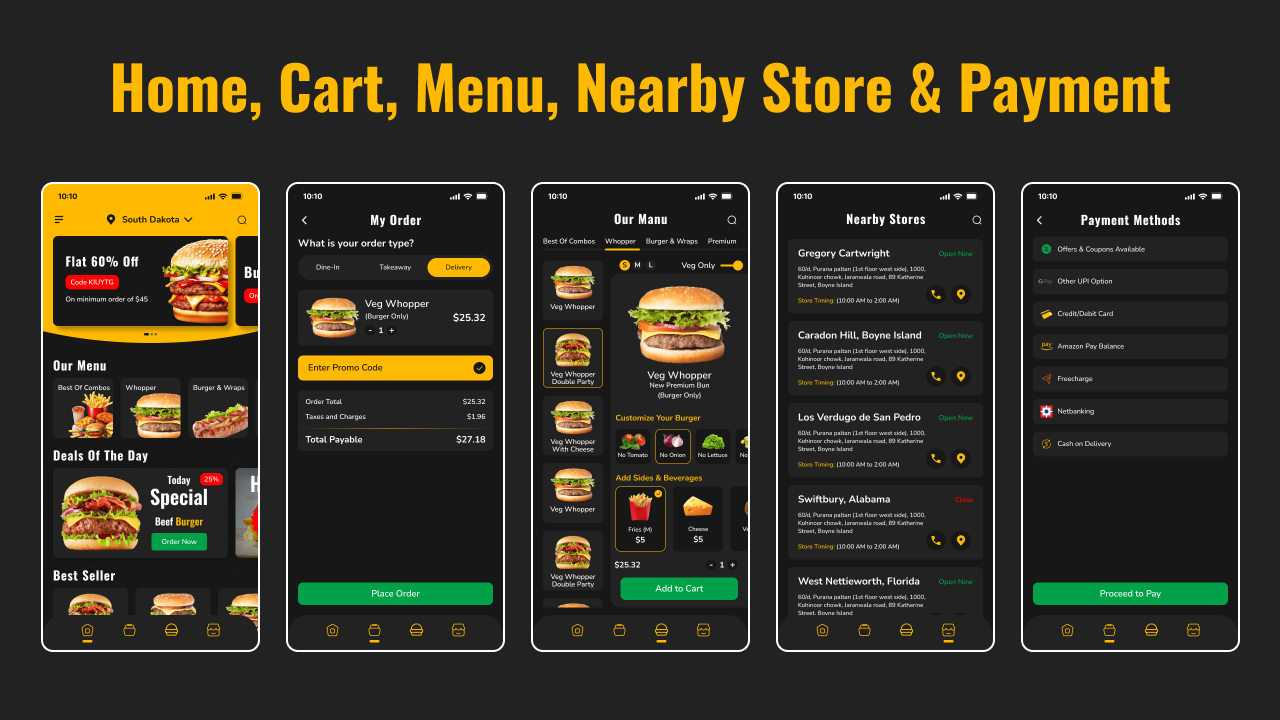 SuperBurger - Elevate Your Burger Ordering Experience | React Native CLI template | Android ...