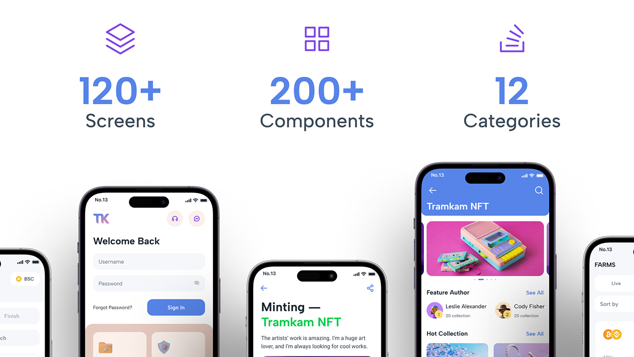 Tramkam 150+ Screens React Native EXPO by thirteendev | CodeCanyon