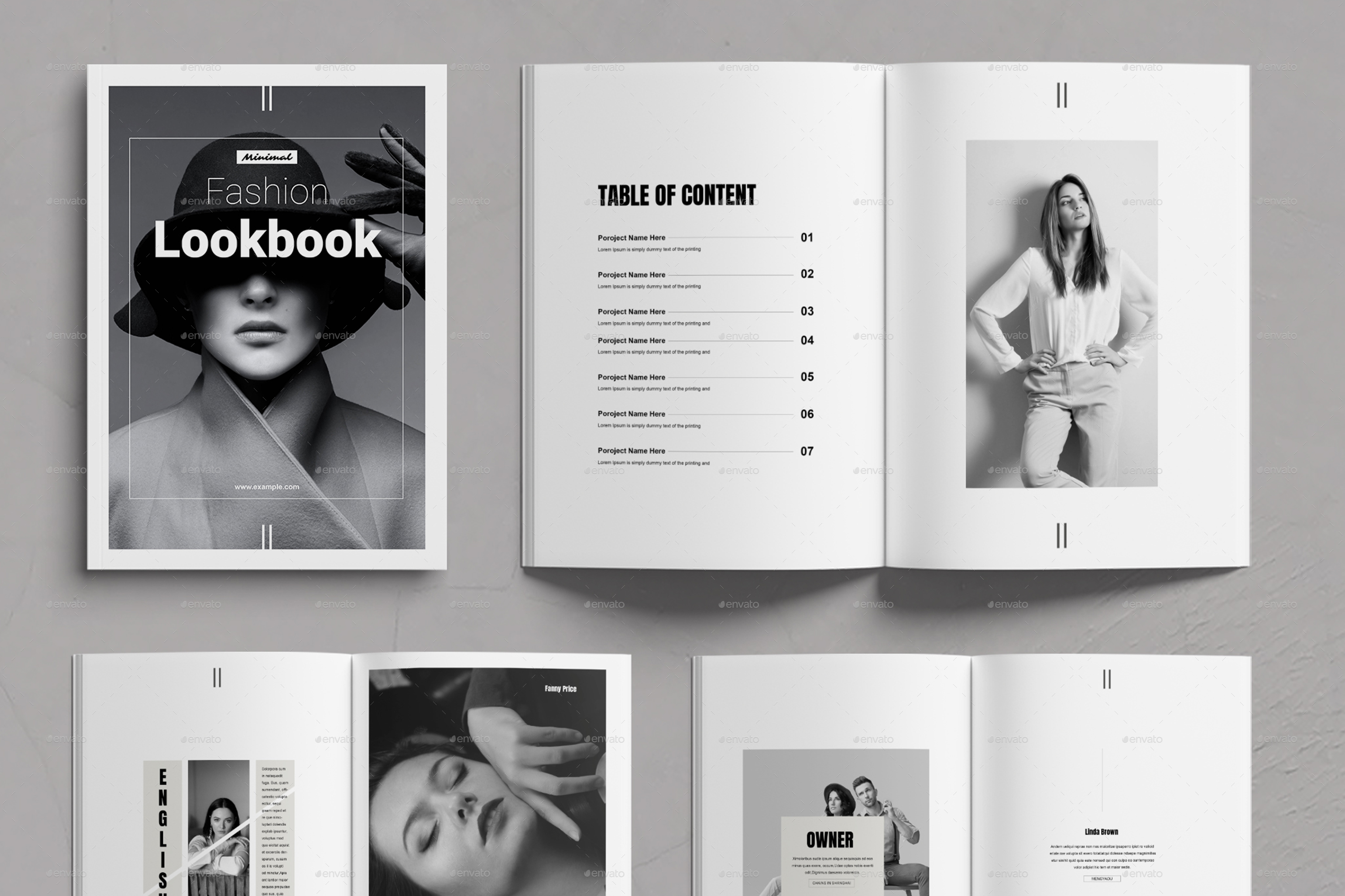 Minimal Fashion Look book Template Layout, Print Templates | GraphicRiver