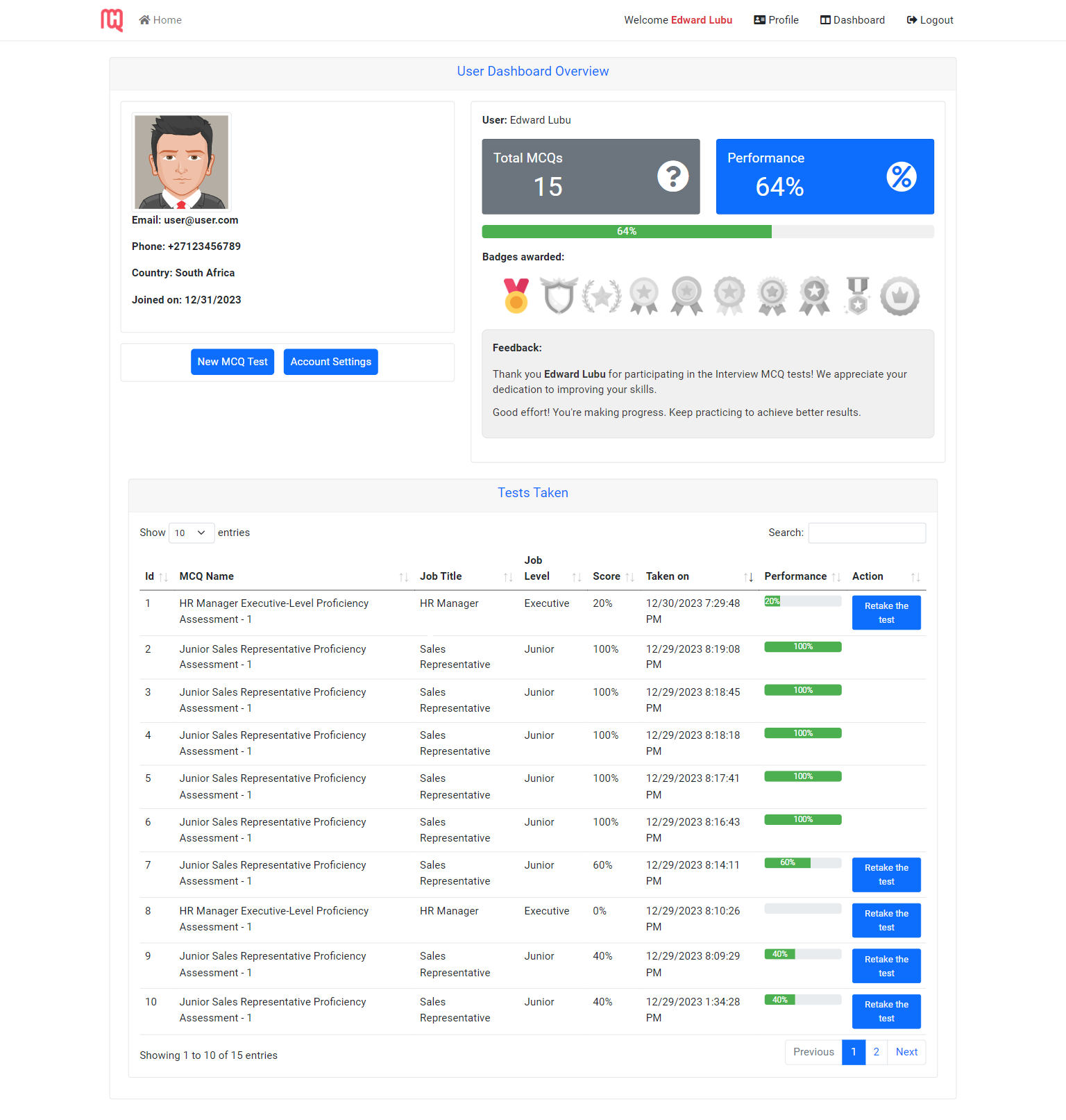 MCQ - Career Skills Assessment Platform by monsernet | CodeCanyon