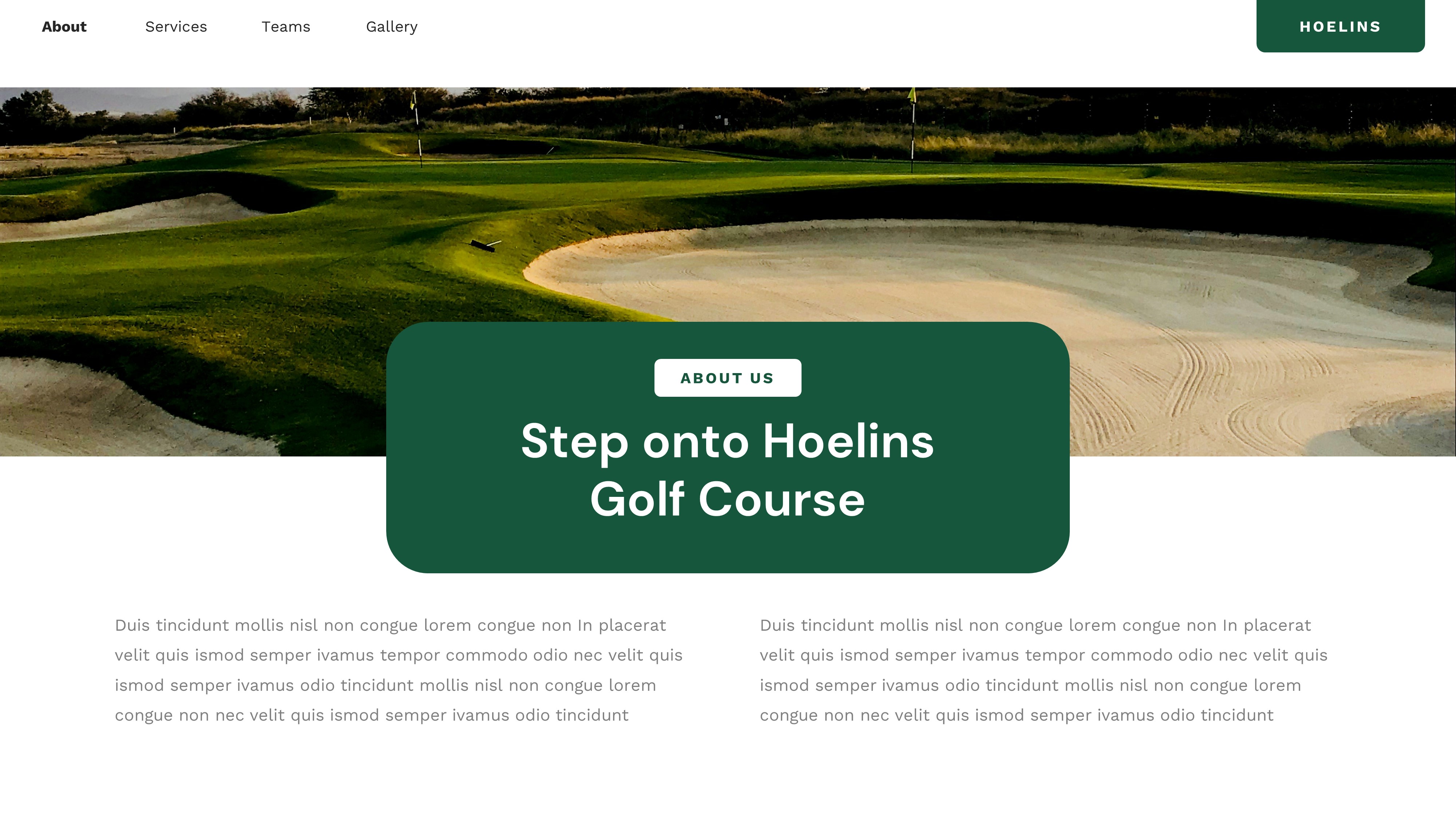 Hoelins - Golf Course Google Slide Template, Presentation Templates