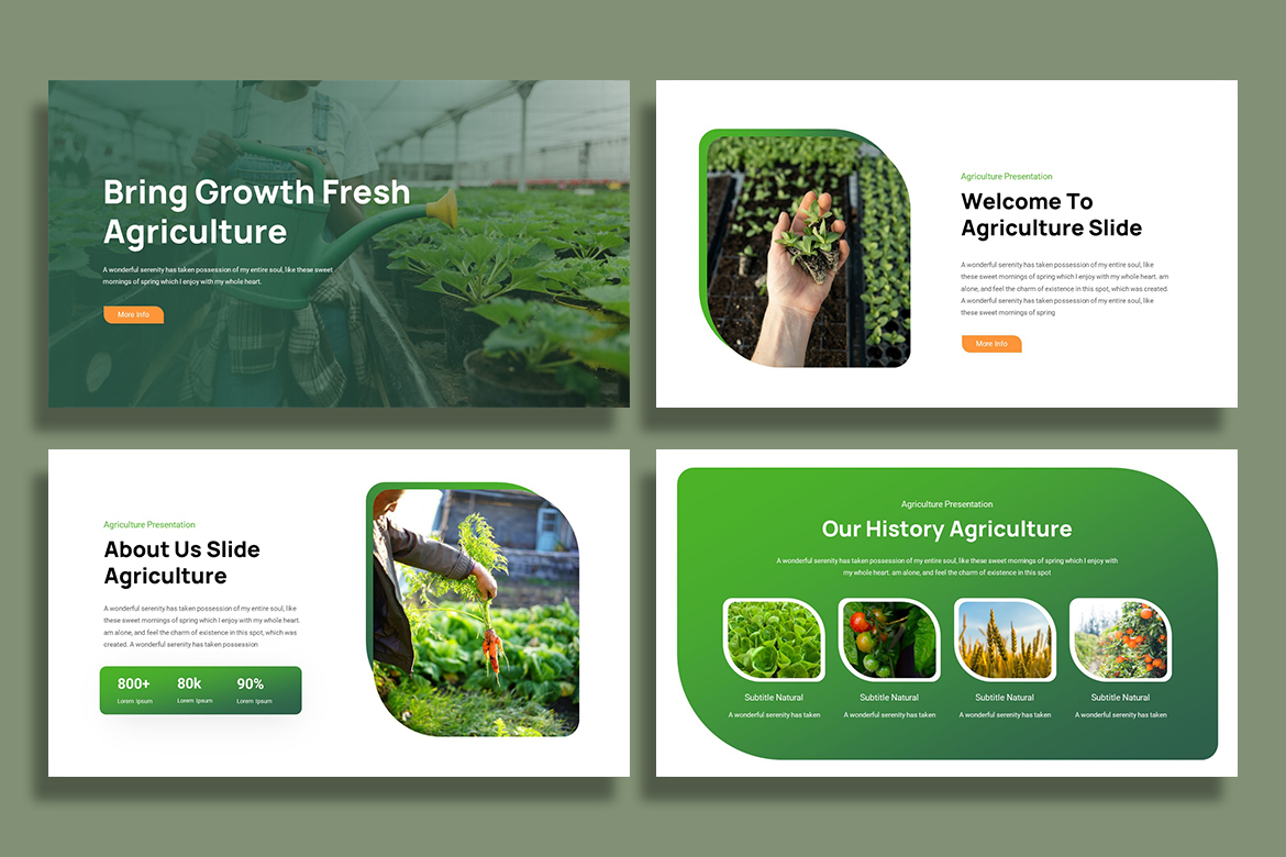 Agriculture Presentation PowerPoint Template, Presentation Templates
