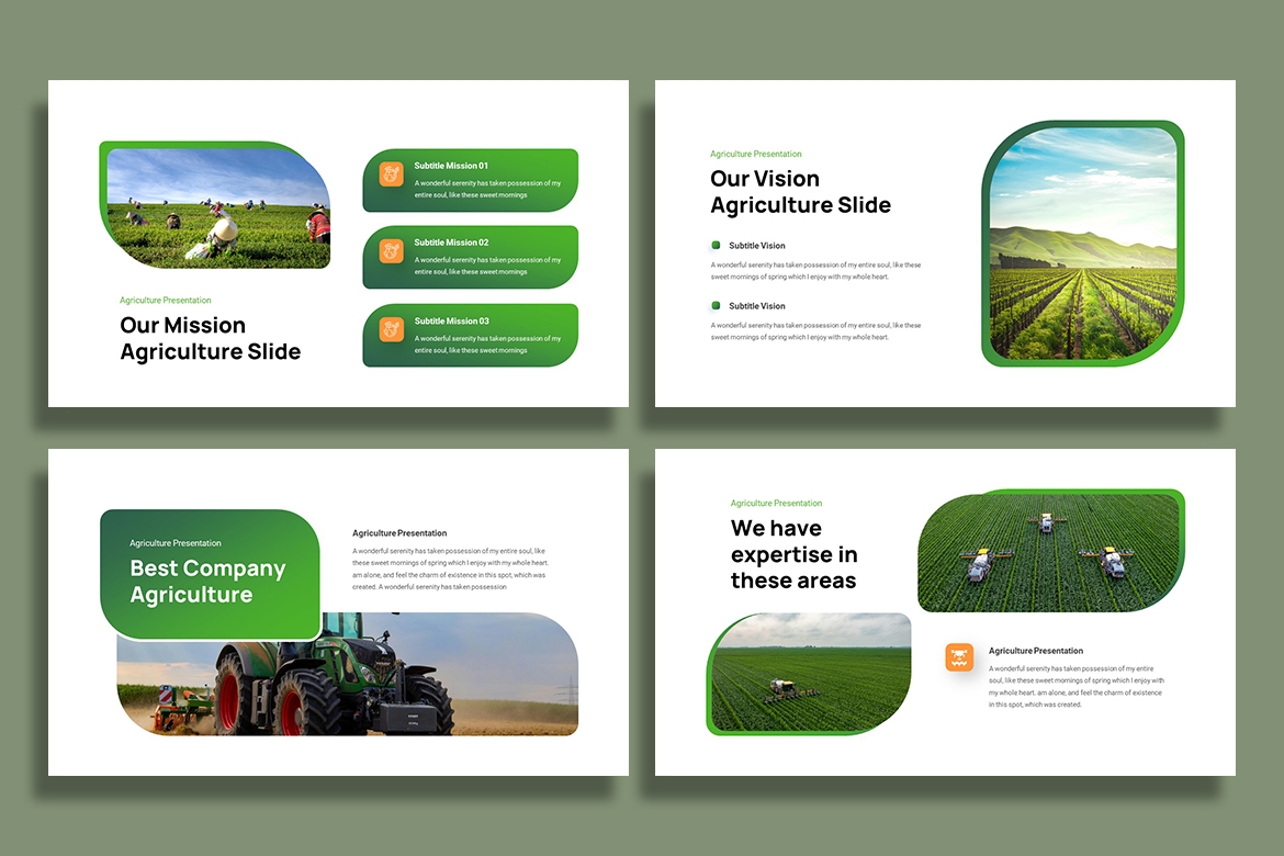 Agriculture Presentation PowerPoint Template, Presentation Templates