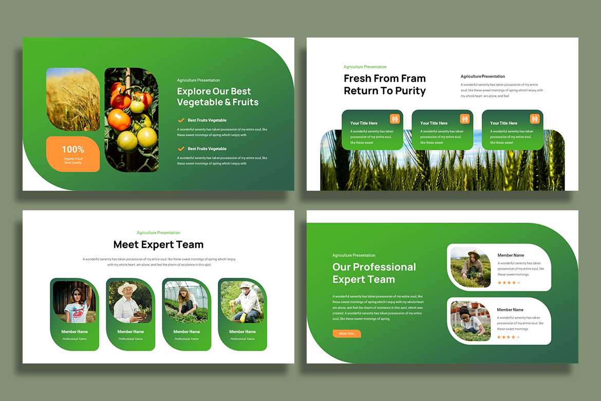 Agriculture Presentation PowerPoint Template, Presentation Templates