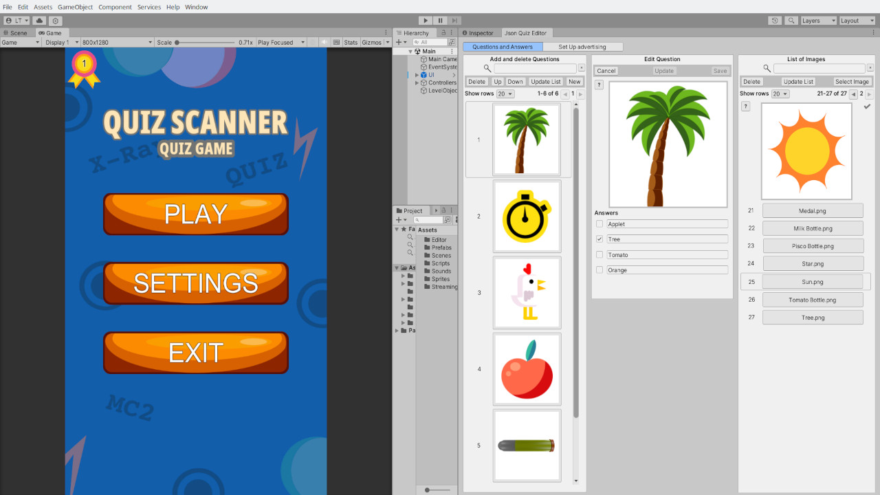 Quiz Scanner - Unity Game & Json Quiz Editor by luiscoding | CodeCanyon