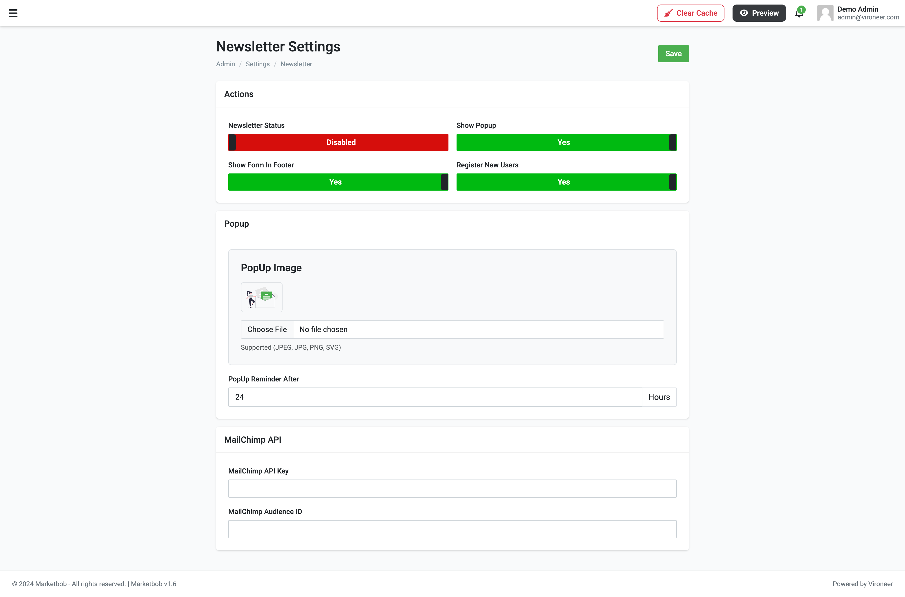 Newsletter Add-on For Marketbob by Vironeer | CodeCanyon