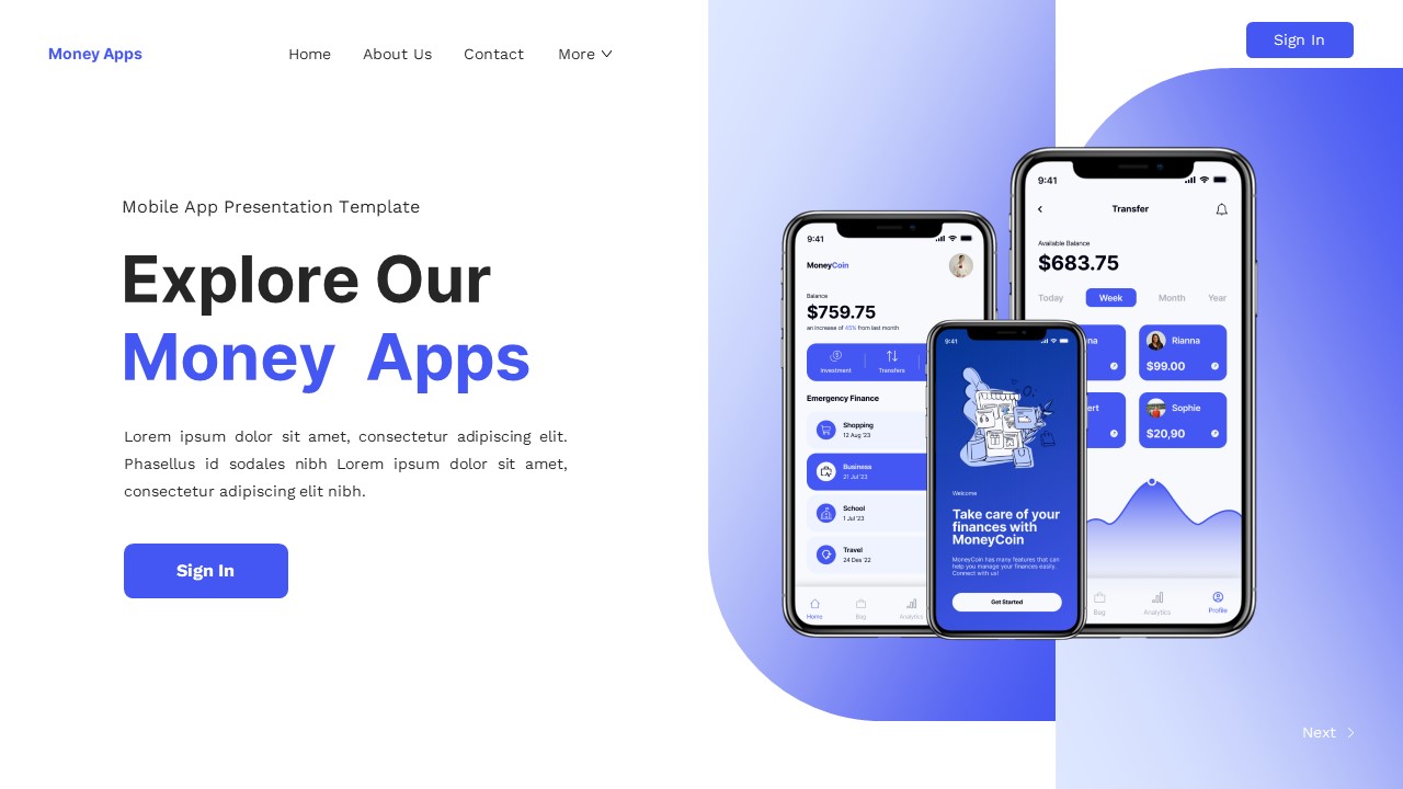 Money Apps - Mobile App Keynote Templates, Presentation Templates ...