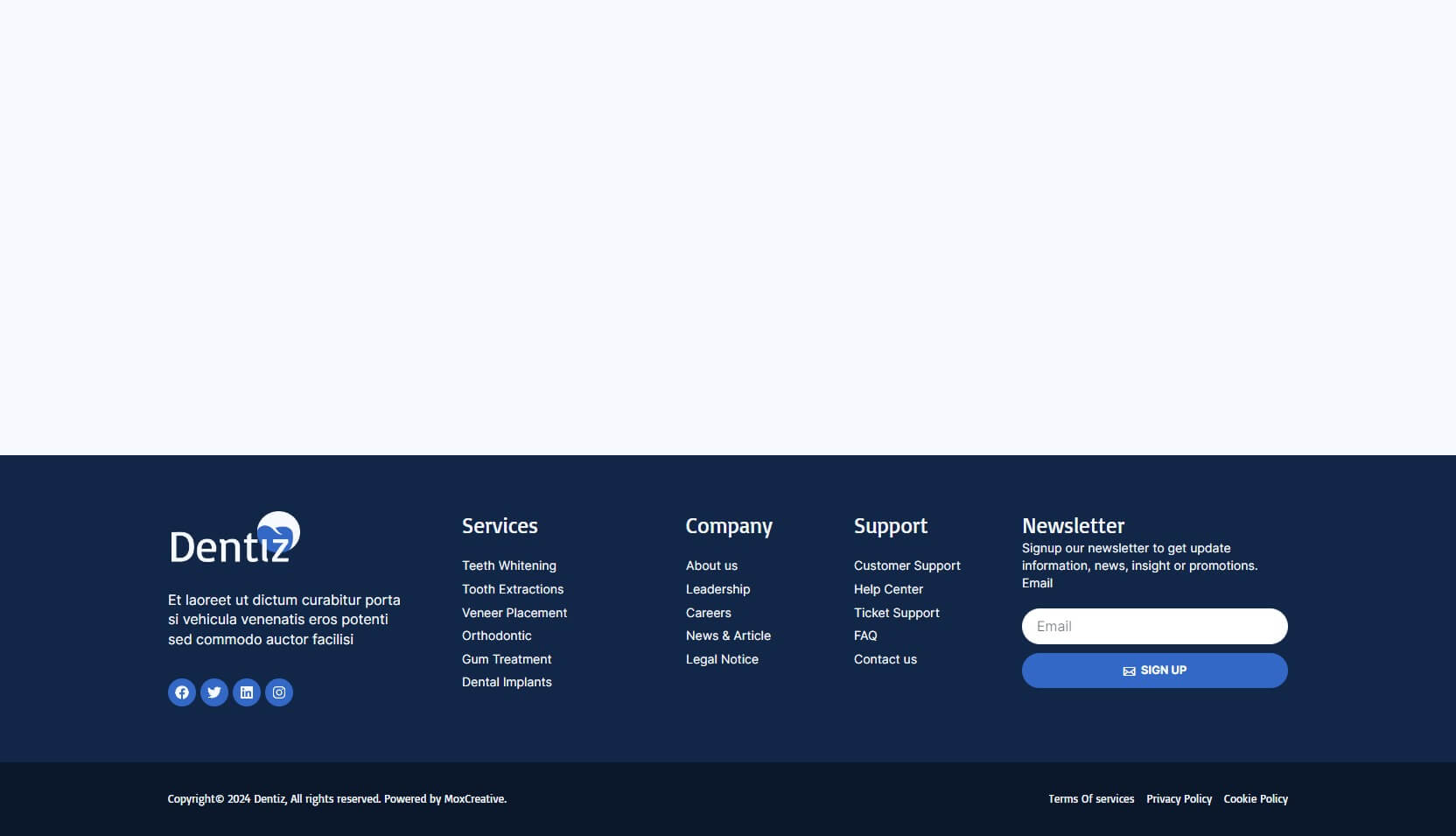 Dentiz - Dentist & Dental Care Elementor Pro Template Kit by moxcreative