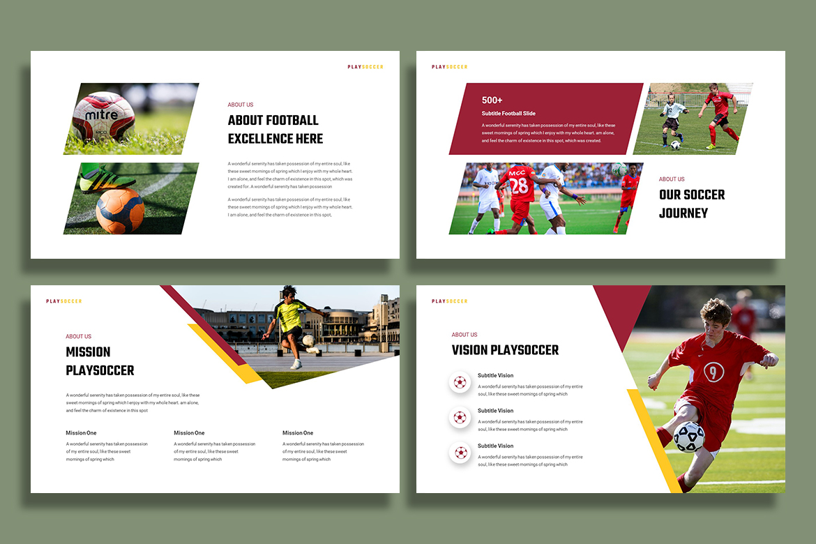 Playsoccer - Soccer & Footbal PowerPoint Template, Presentation Templates