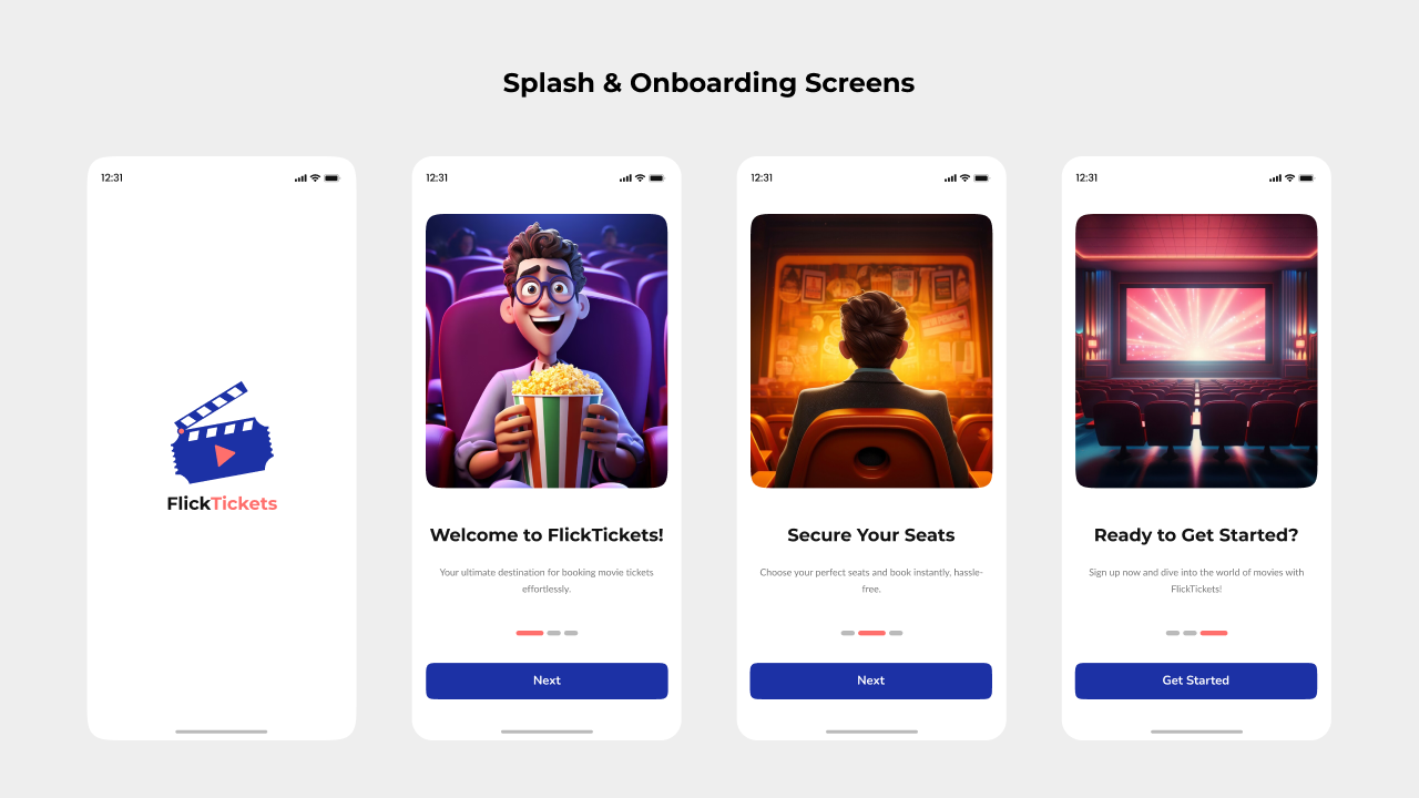 FlickTickets - Booking React Native Expo App Template by codeforge0
