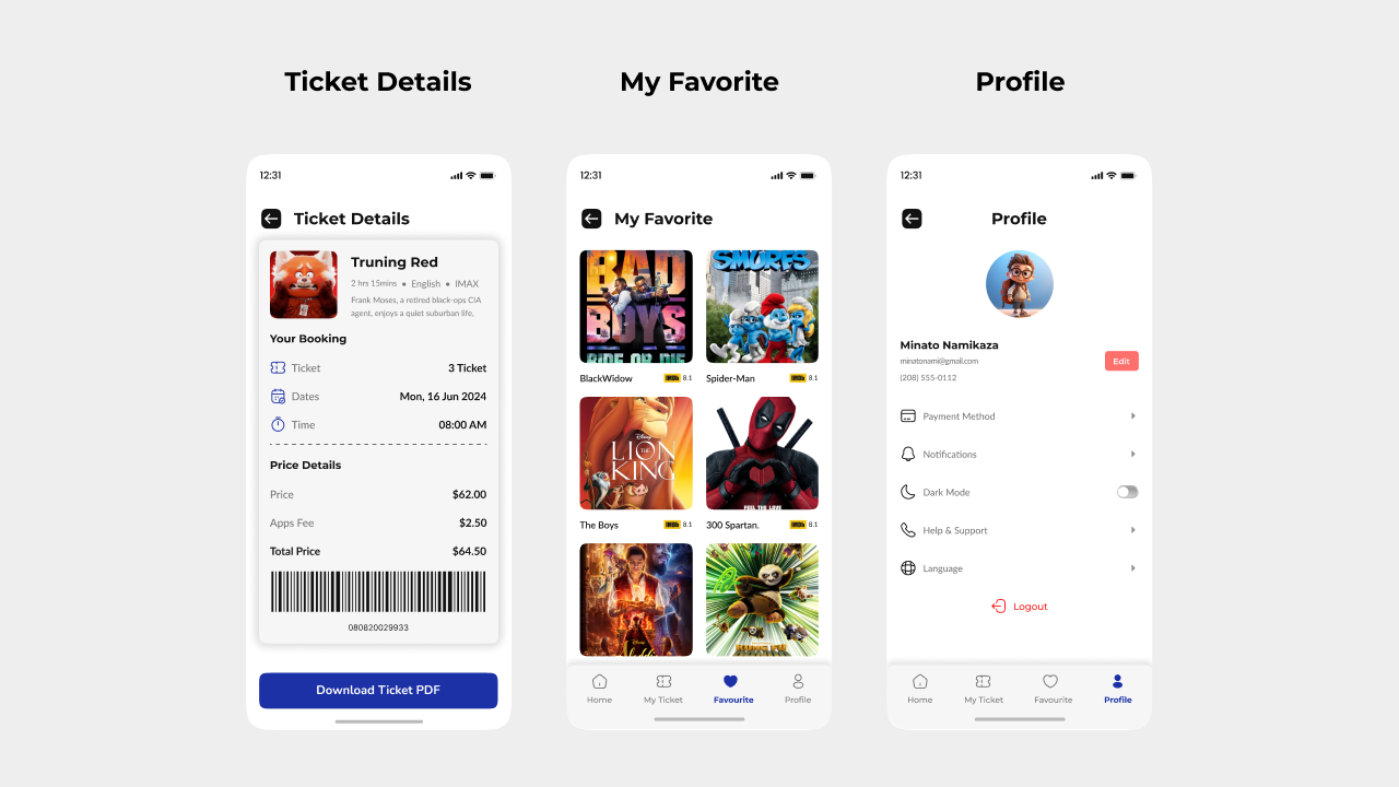FlickTickets - Booking React Native Expo App Template by codeforge0