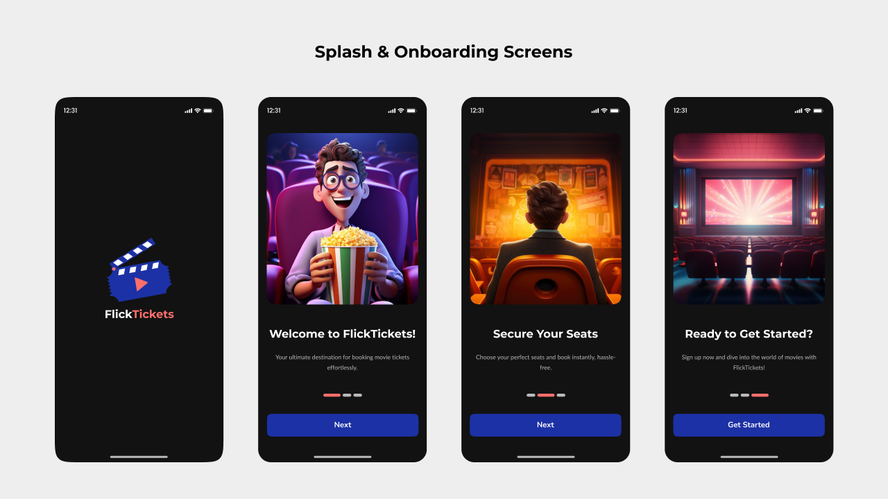 FlickTickets - Booking React Native Expo App Template by codeforge0