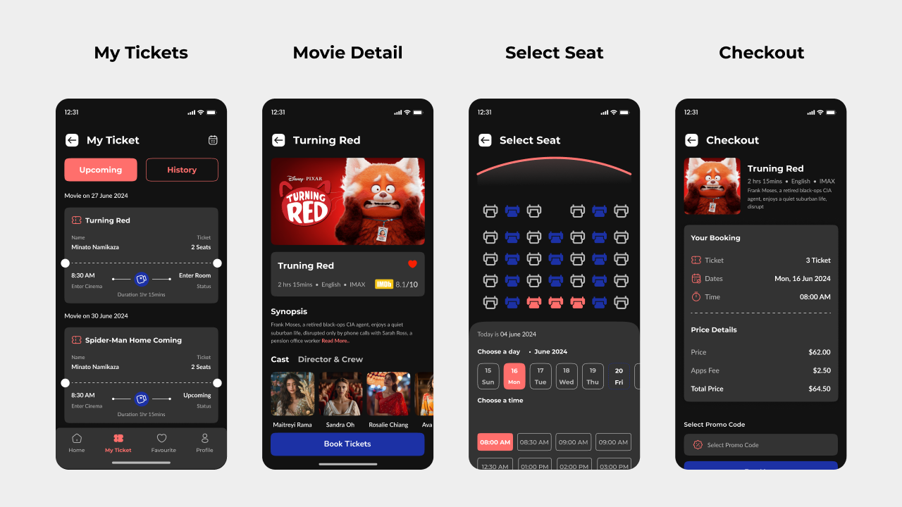 FlickTickets - Booking React Native Expo App Template by codeforge0