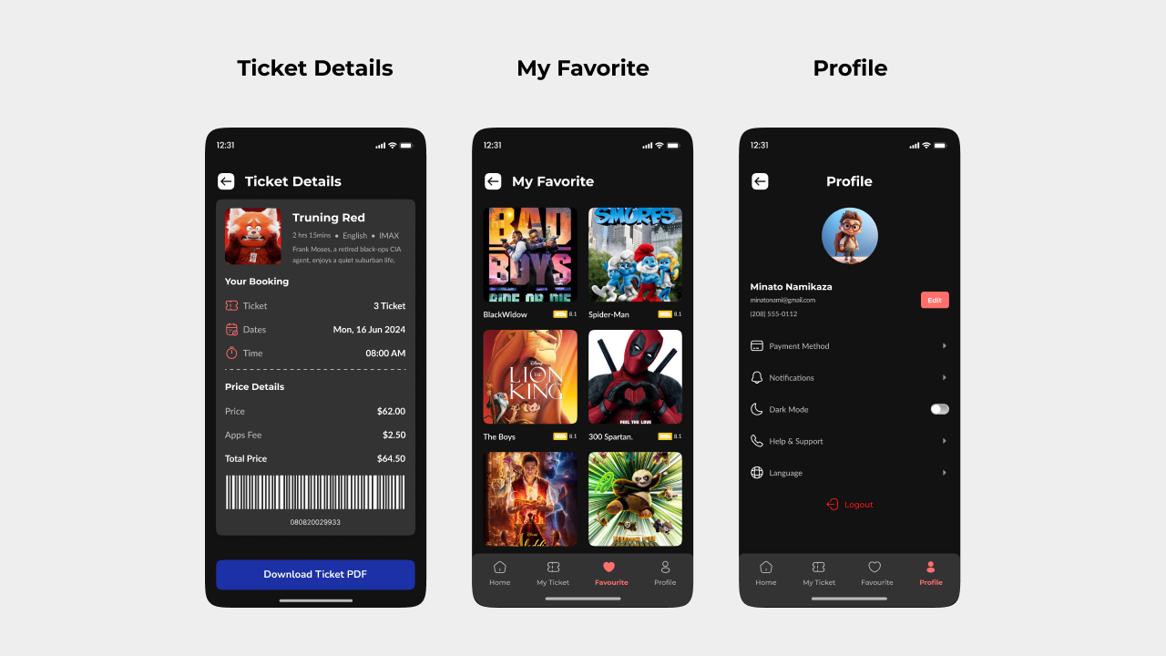 FlickTickets - Booking React Native Expo App Template by codeforge0