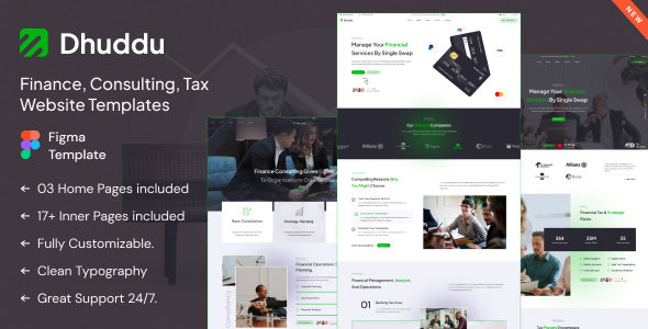 Dhuddu - Finance & Auditing Service Figma Template by BuddhaThemes
