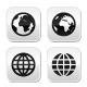 Globe Earth Vector Buttons Set, Vectors | GraphicRiver